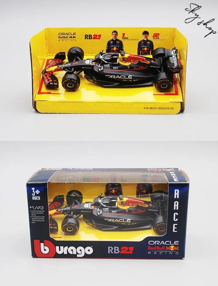 Машинка Bburago 1:43 формула 1 2025 Oracle Red Bull Racing RB21 Car #1 модельки машин металлические