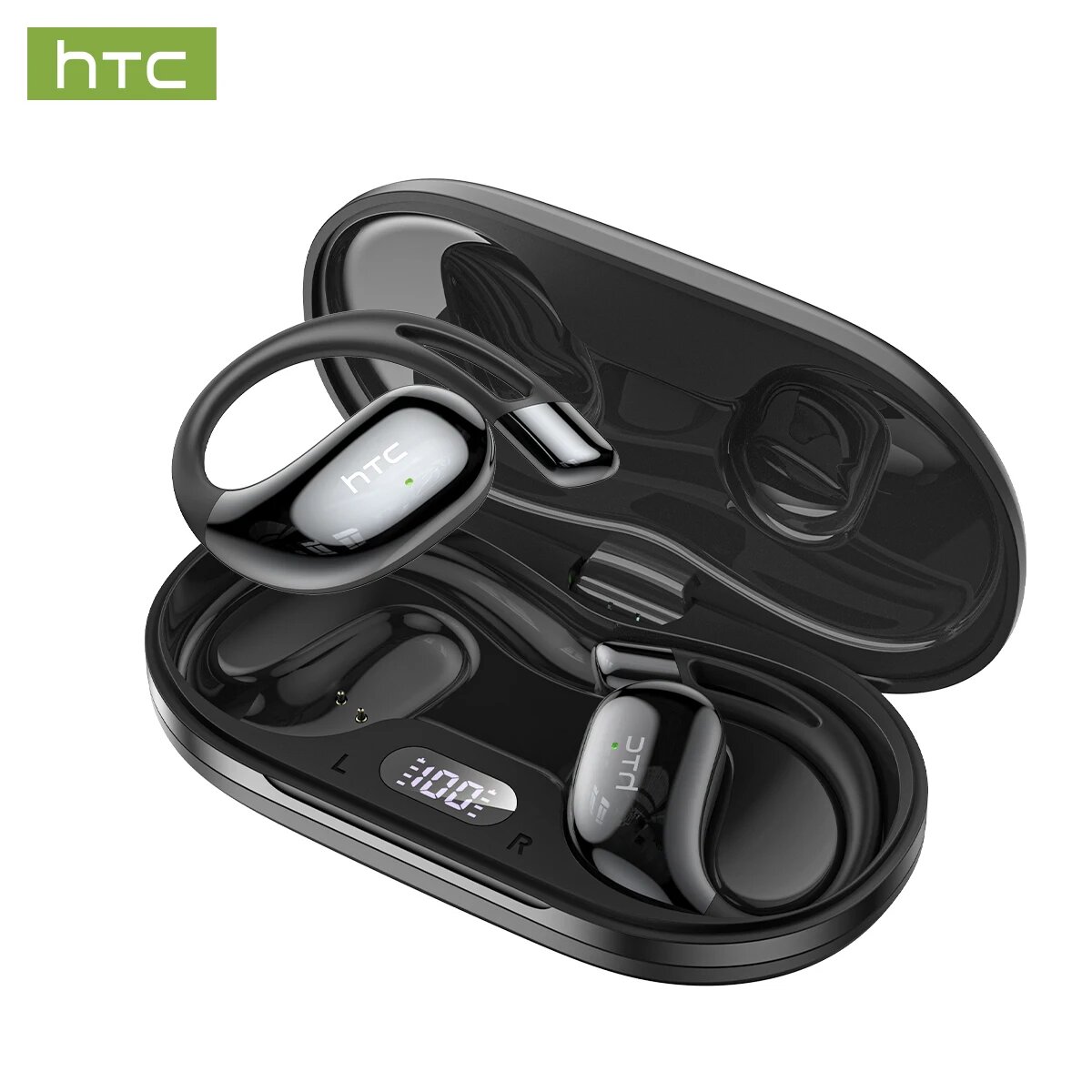 30 часов воспроизведения Bluetooth-наушники HTC Беспроводные наушники с шумоподавлением Наушники-вкладыши с индикатором заряда батареи для музыкального спорта