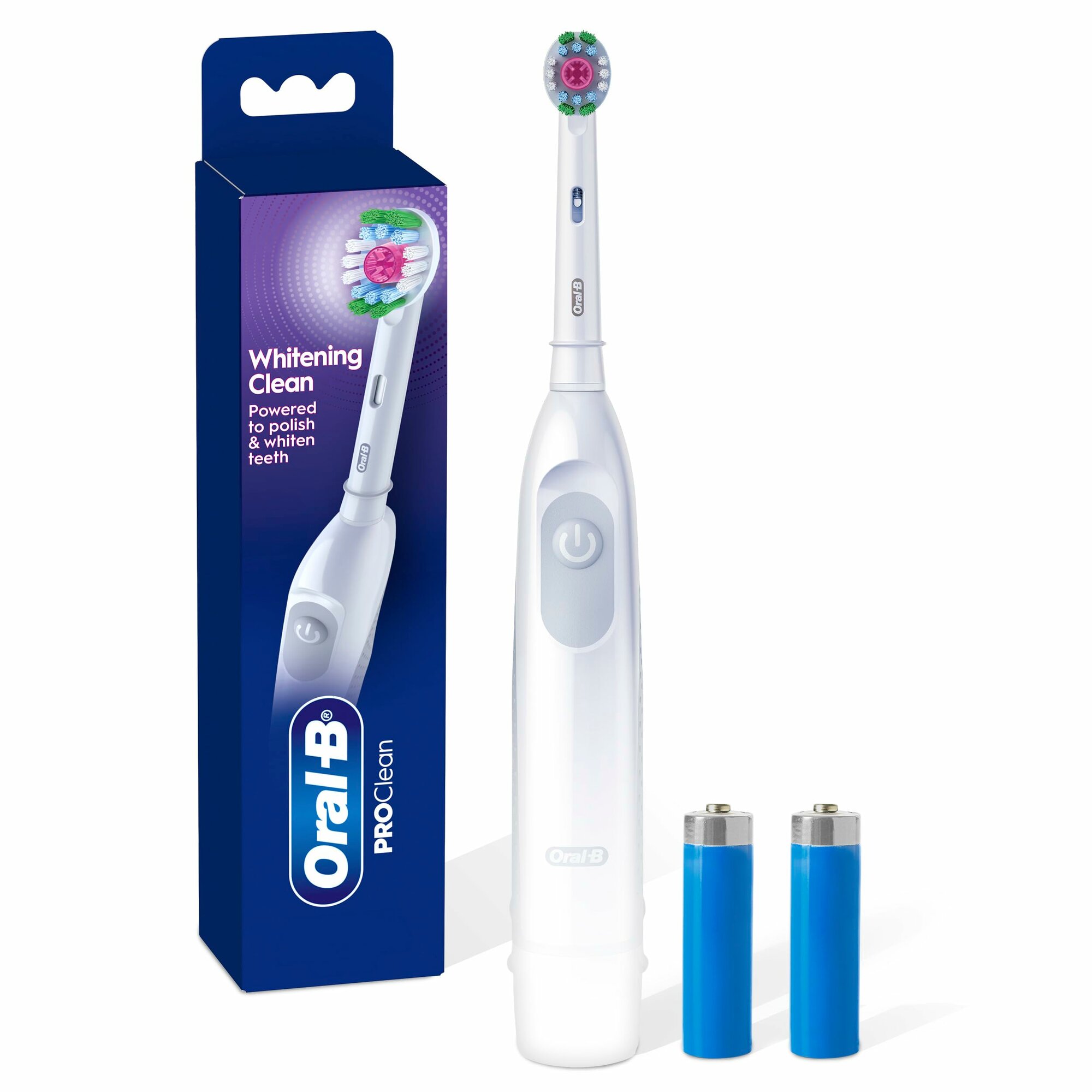 Oral-B Pro Clean с насадкой Whitening Clean 3D White Электрическая зубная щетка на батарейках