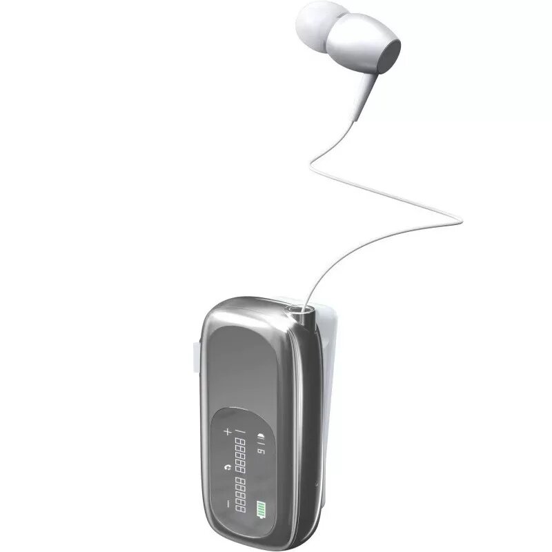 Бизнес-клип-он Bluetooth-наушники для езды и вождения, долгий срок службы батареи, цвет: светло-серебристый
