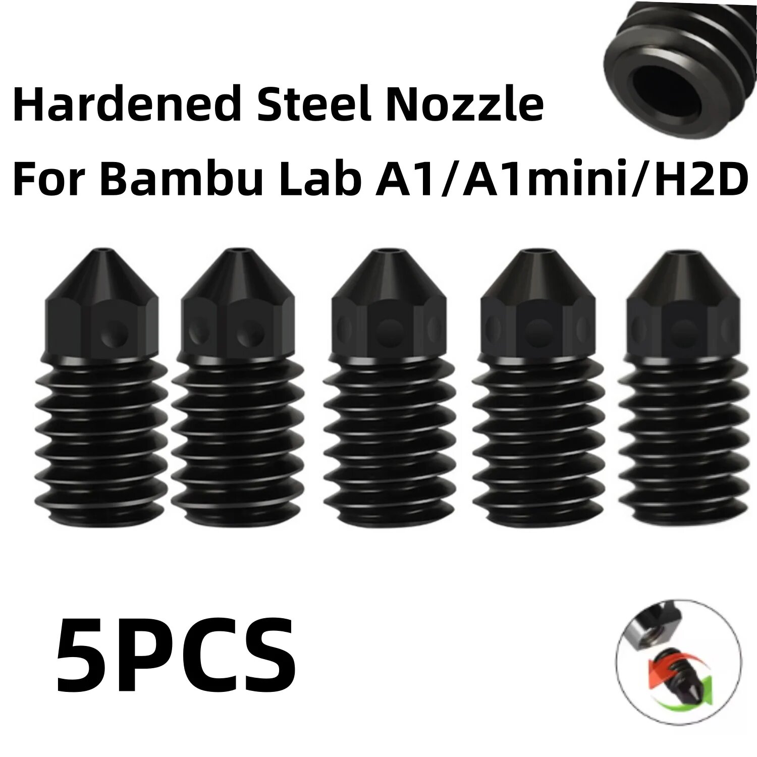 Насадки для 3D-принтеров BambuLab QKX 0,4 мм, 5pcs