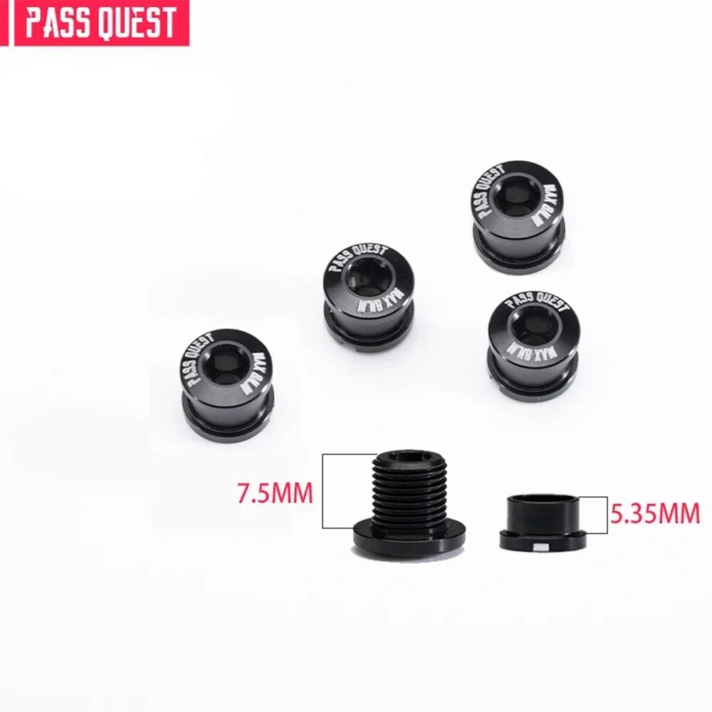Pass Quest Ось для тормозного диска, черная, 5 bolts, 7.5MM/5.35MM