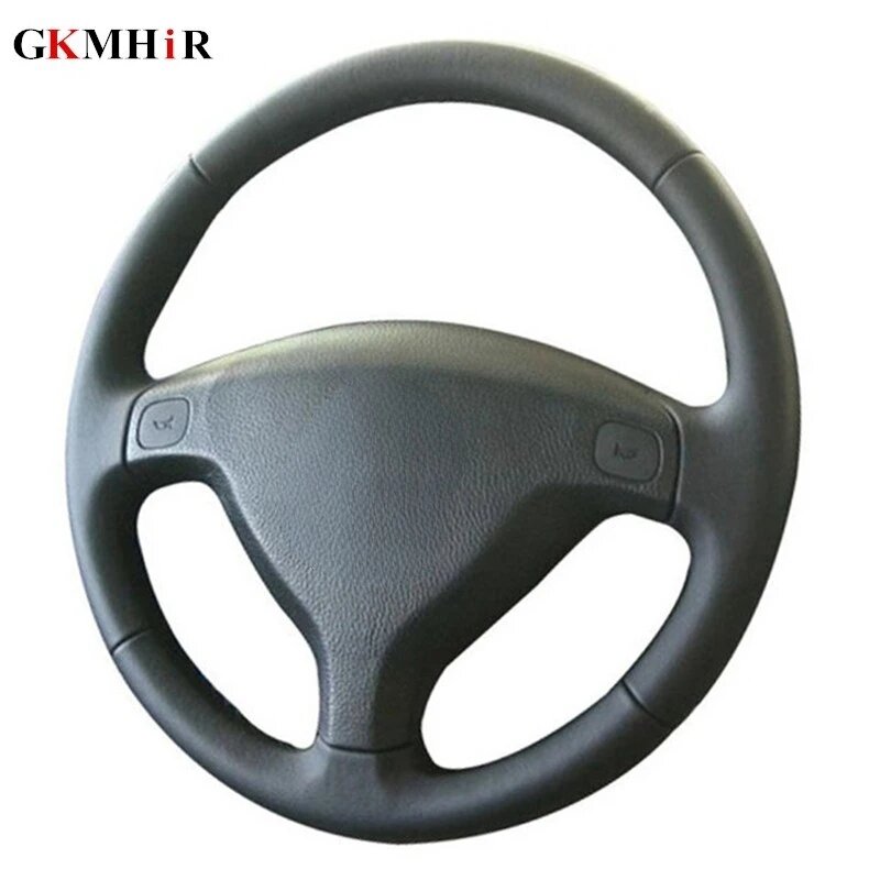Черный чехол на руль из искусственной кожи Black Thread Opel Zafira, Astra, Buick