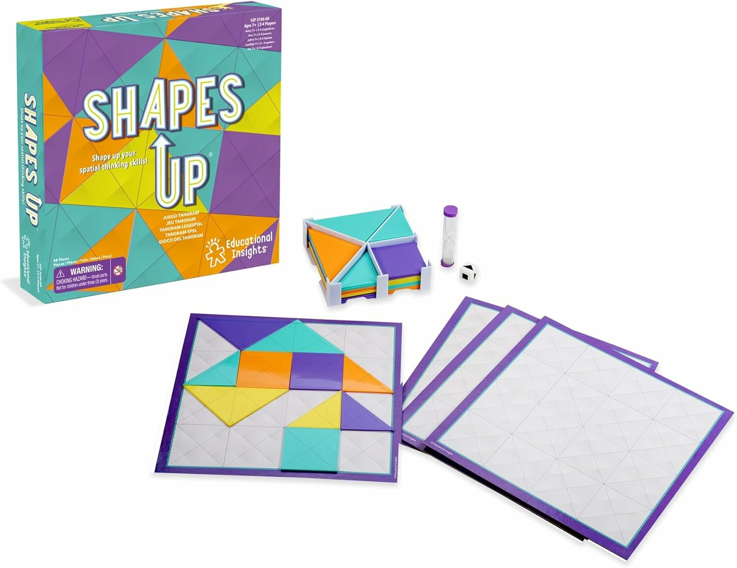 Развивающая игрушка Learning Resources - Настольная обучающая игра Shapes Up Tangram "Танграм. Лабиринт фигур" (английский язык)- ESP3106-UK