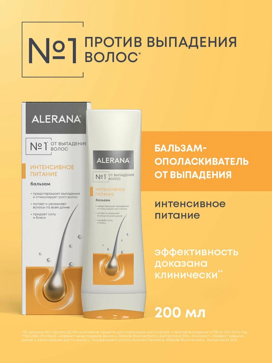 Алерана бальзам-ополаскиватель интенсивное питание флакон, 200 мл