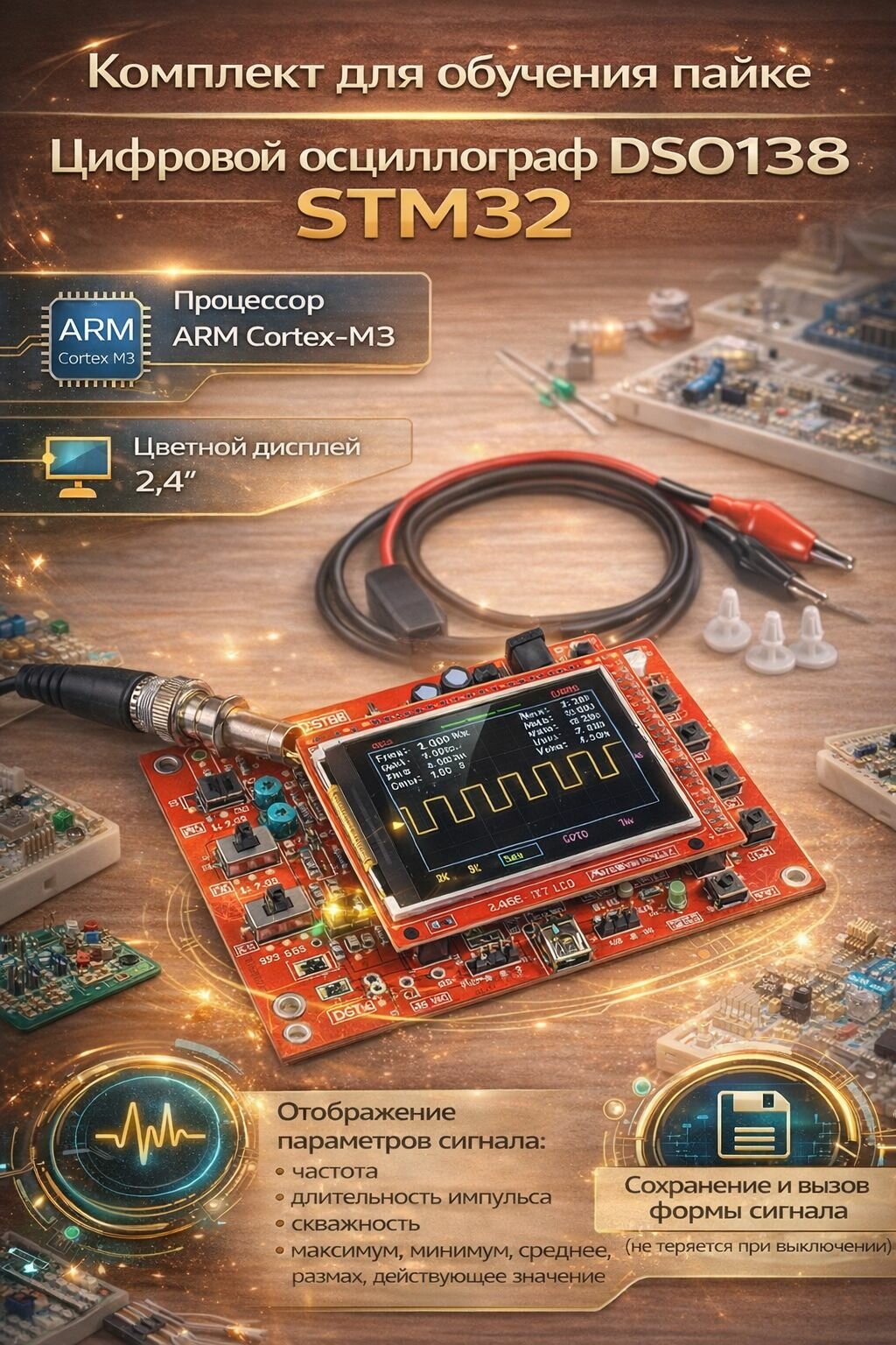 Комплект для обучения пайки "Цифровой осциллограф DSO138 STM32" (Д)