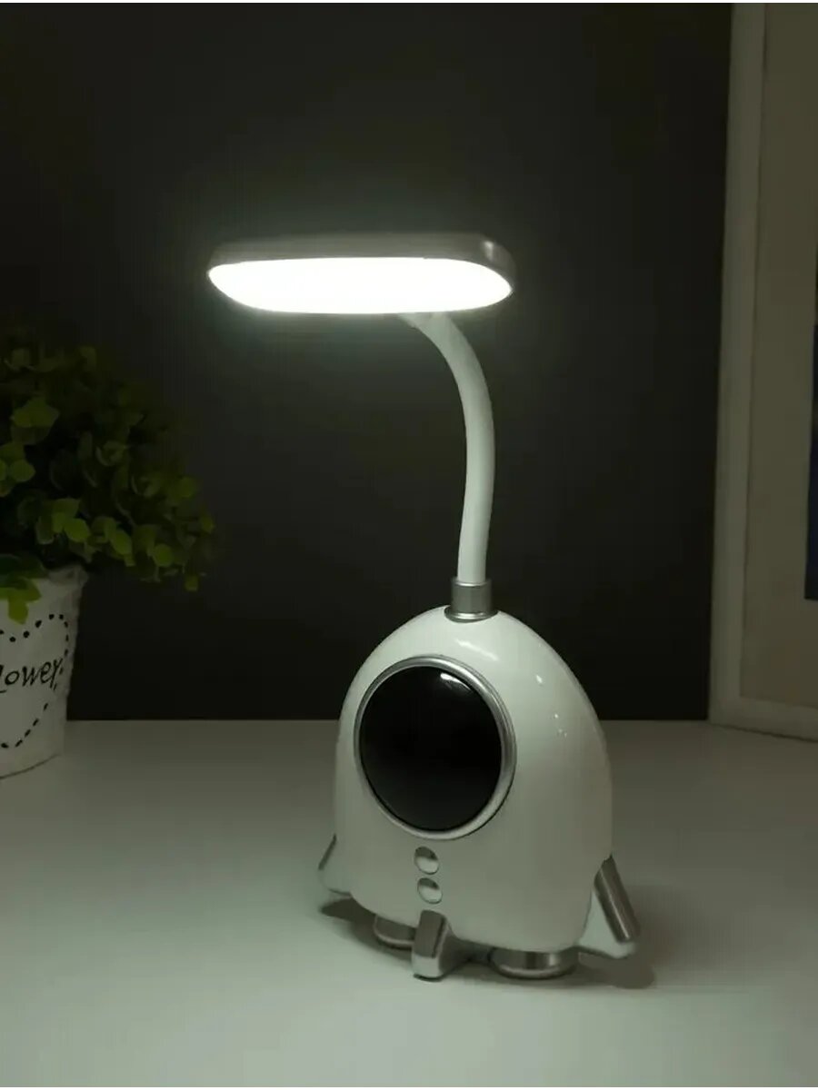 Уникальный ночник-карандашница "Ракета" с LED подсветкой