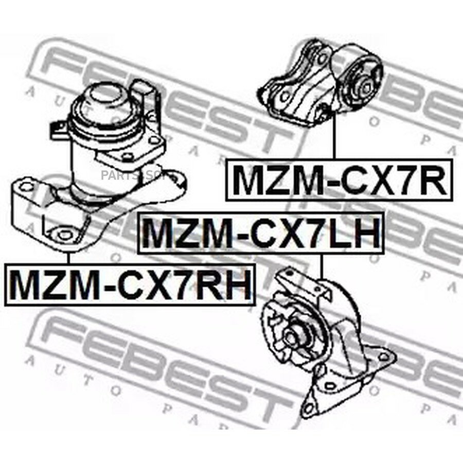 Опора двигателя задняя!\mazda cx-7 06-12