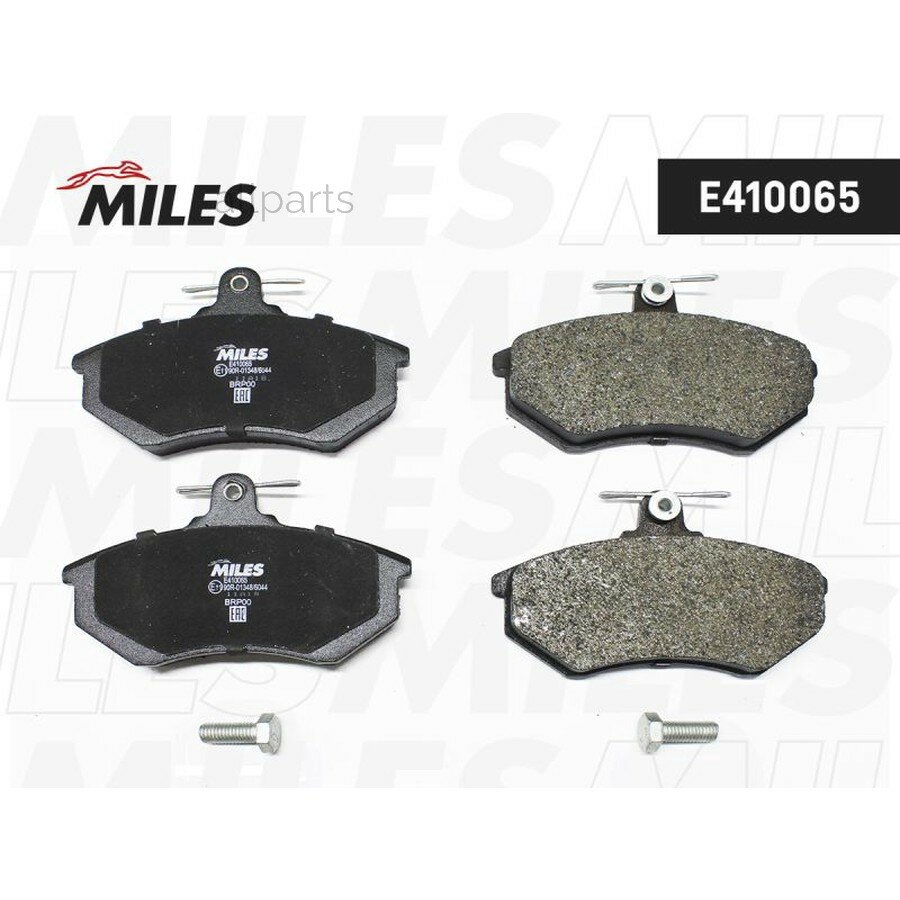 MILES E410065 Колодки тормозные передние AUDI 80/VW GOLF III/PASSAT/VENTO/CHERY AMULET/TIGGO ( Смесь Low-Metallic