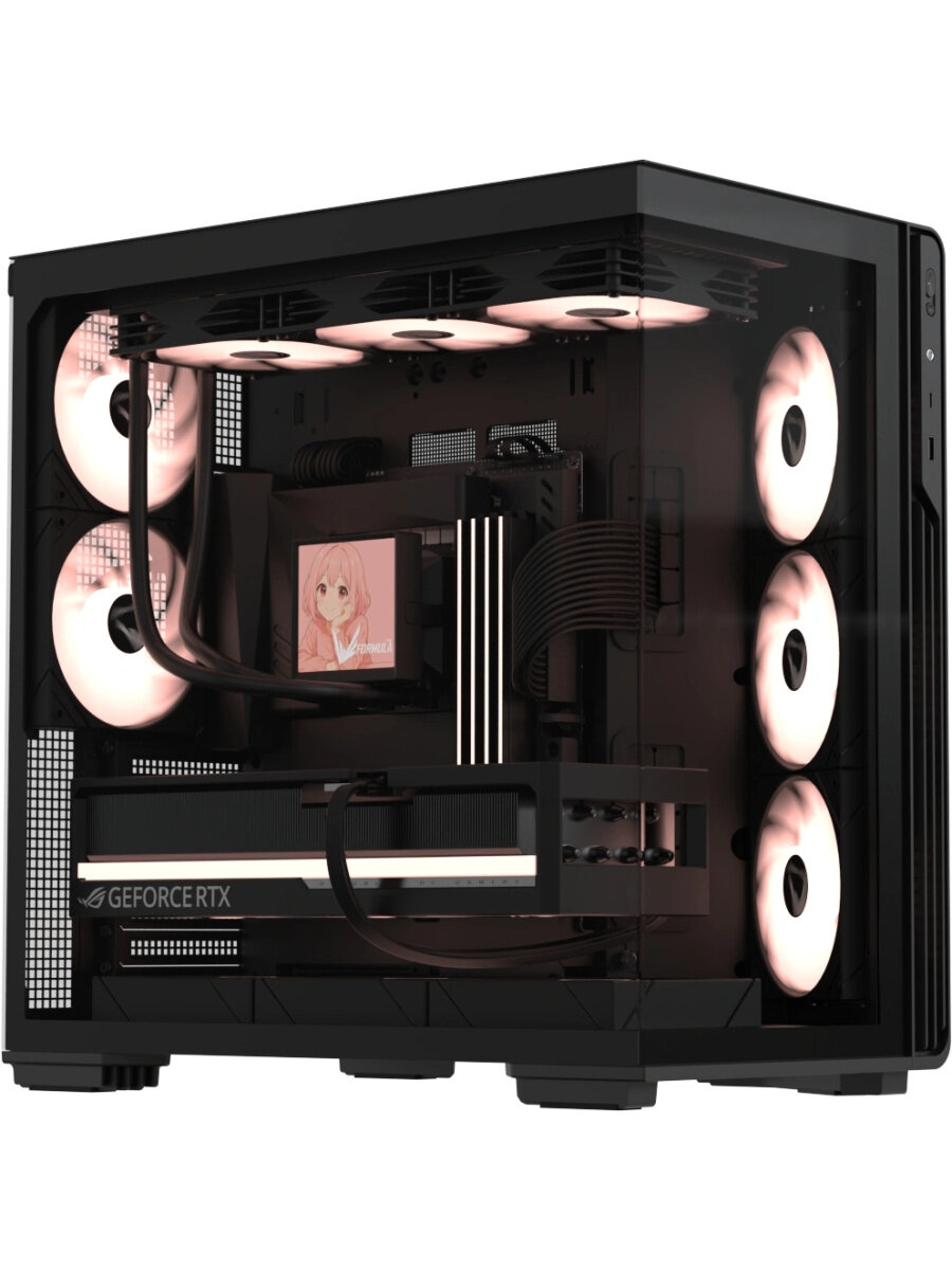 Корпус для компьютера FORMULA Crystal Z7 PA Black, ATX, без БП