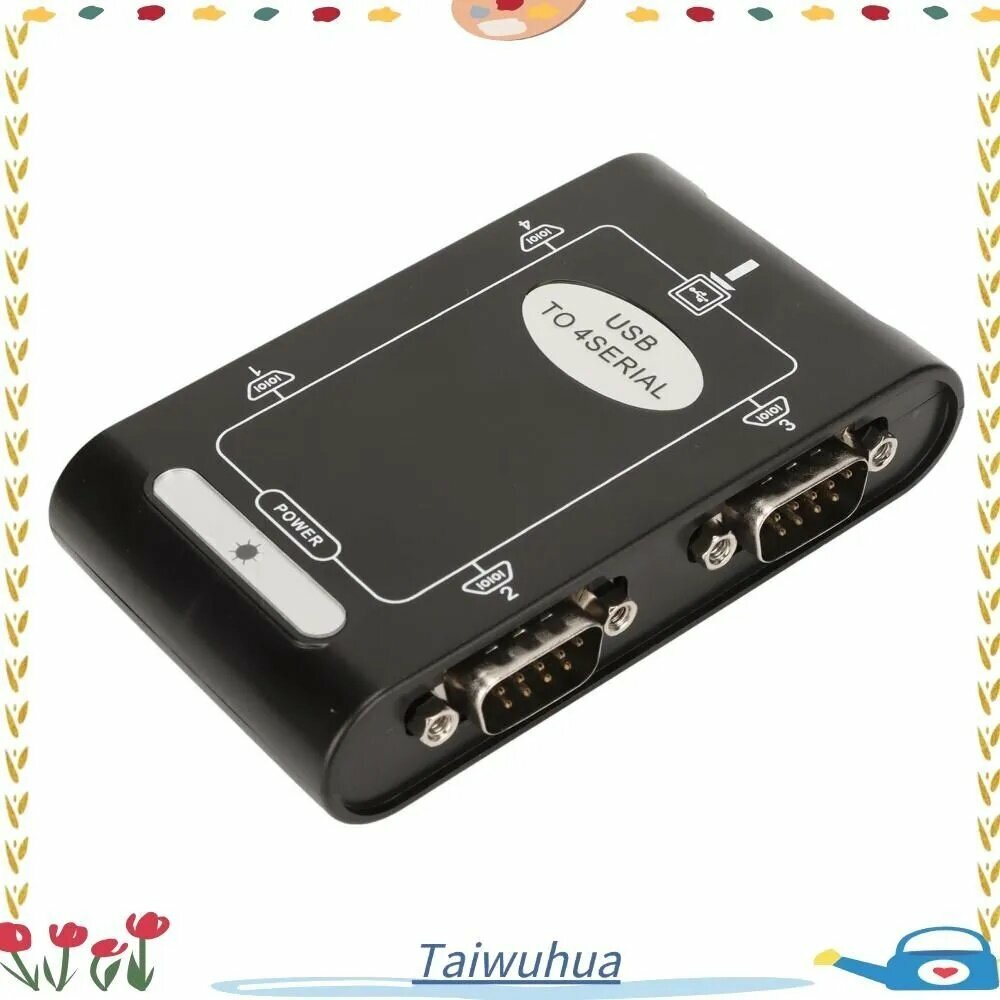 Адаптер USB к COM, 4 порта RS232, компактный для подключения устройств к ноутбукам
