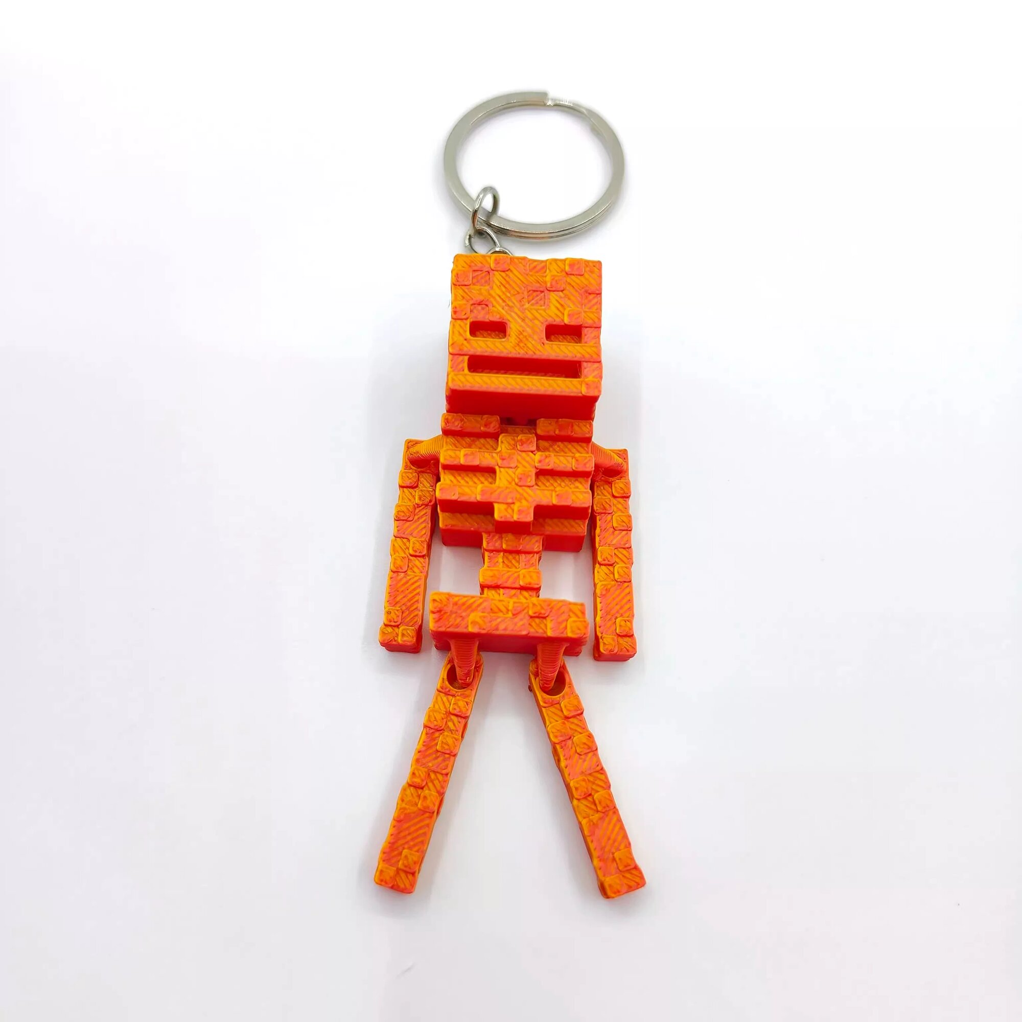 Миниатюрная фигурка крипера из Minecraft, 3D-печатная, игрушка-украшение, брелок-подвеска, мини-скелет Человек-Скелет