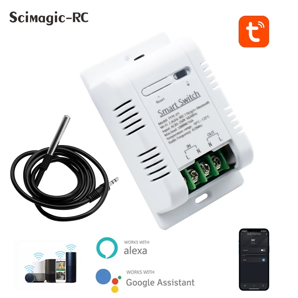 Tuya WiFi Smart Temperature Switch 16A