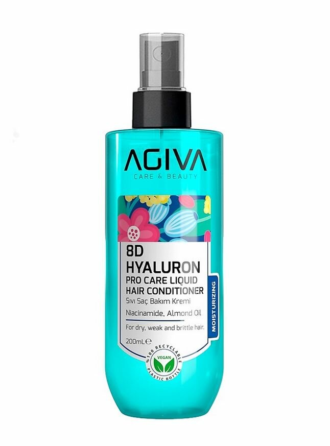 AGİVA Спрей-кондиционер для волос несмываемый, 8D Hyoluron Pro Care, 200 мл