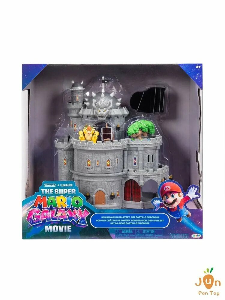 Super Mario Galaxy Movie Deluxe Bowser Castle / Детский игровой набор Роскошный замок Марио с фигуркой Боузера и аксессуарами. Идеальный коллекционный подарок.