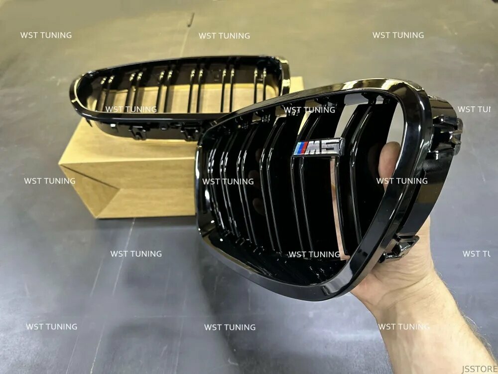 Ноздри М bmw f10 бмв ф10 решетки радиатора черный глянец, базовая модель
