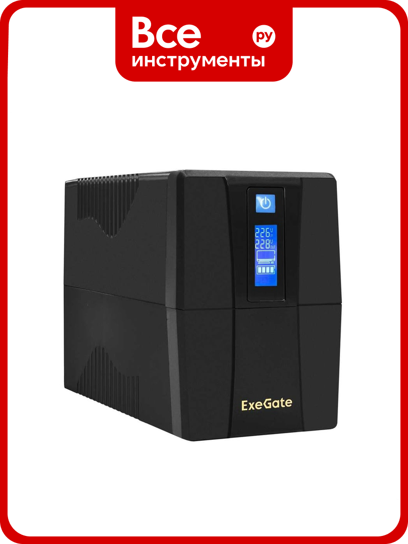 Источник бесперебойного питания ExeGate Power Smart ULB-850. LCD. AVR. EURO. RJ. USB 285478