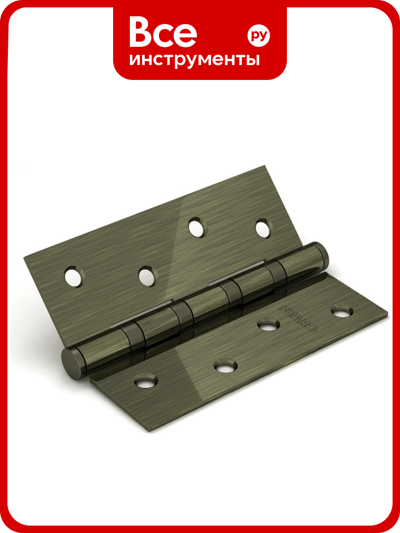 Универсальная петля FUARO IN4400U-BL AB (4BB/BL 100x75x2,5) бронза, блистер