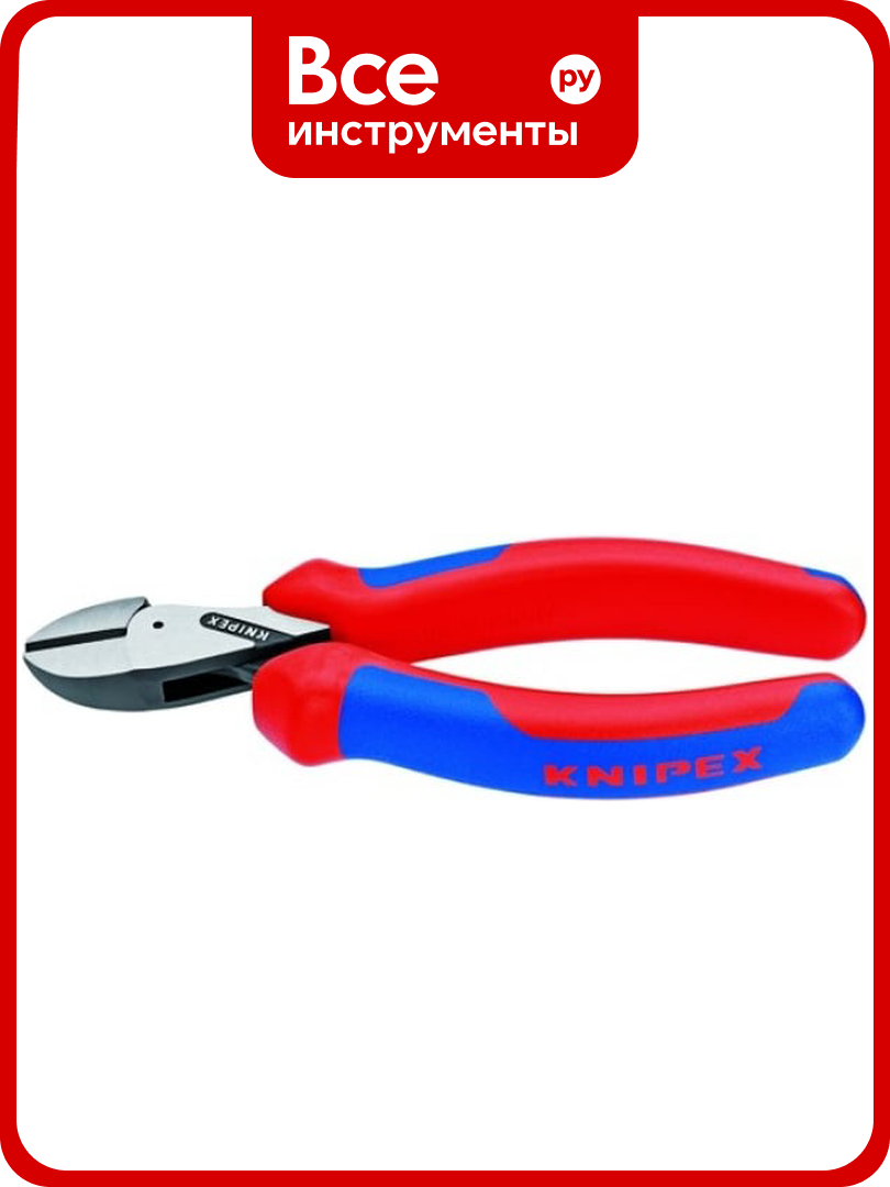 Бокорезы Knipex KN-7302160, CrV, диэлектрические, двухкомпонентные рукоятки, 160 мм