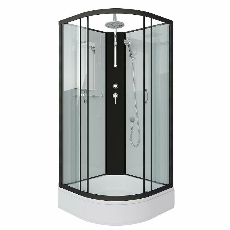 Душевая кабина Niagara Classic 90x90 67011414BKT черный профиль, без гидромассажа