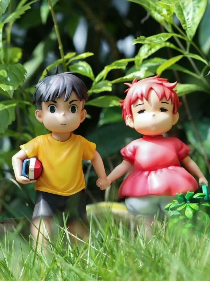 Аниме фигурка, Рыбка Поньо на утесе/Хаяо Миядзаки, Ponyo(H15CM)