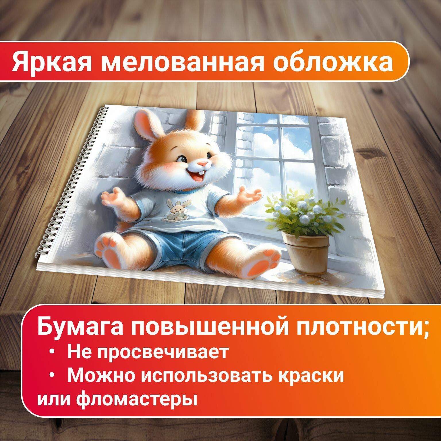 Альбом для рисования Зайка — фото 1