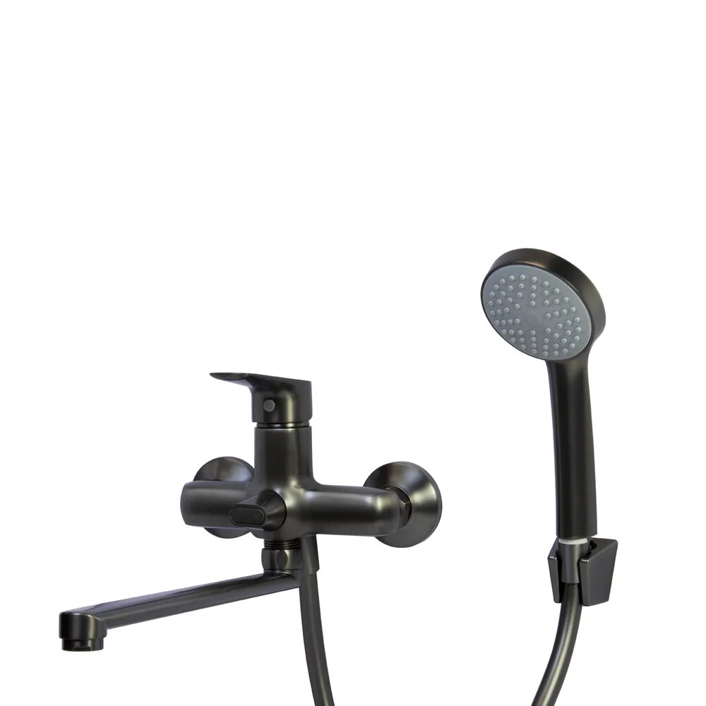 Смеситель для ванны и раковины 35k MIXLINE ML15-02GR графит