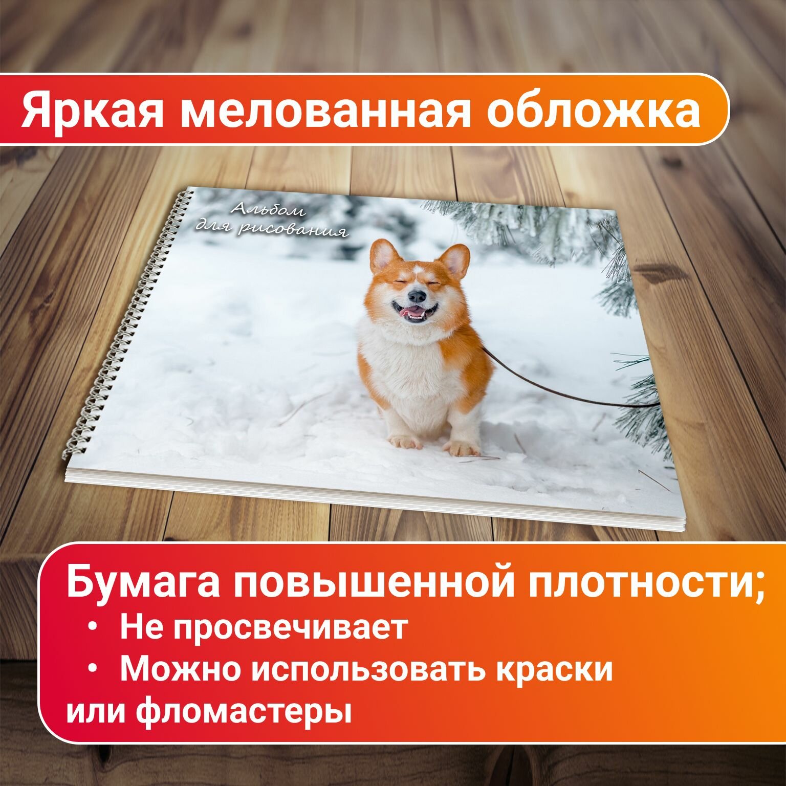 Альбом для рисования Корги — фото 1