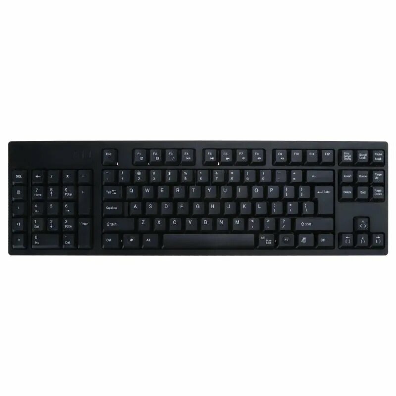 Проводная QWERTY-клавиатура для левшей со встроенной цифровой панелью, USB-порты, бесшумная