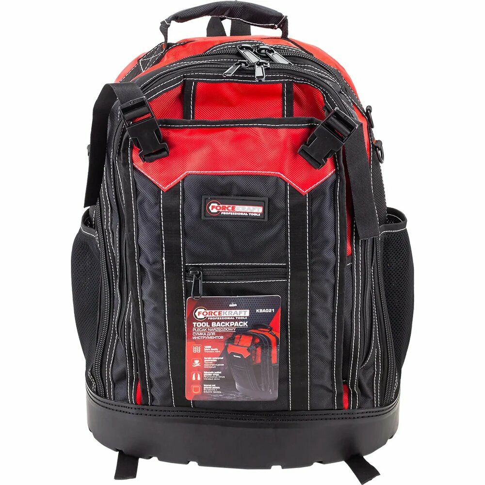 Сумка для инструментов ForceKraft FK-KBAG21, Oxford 1680D/пластик, 540x400x200мм