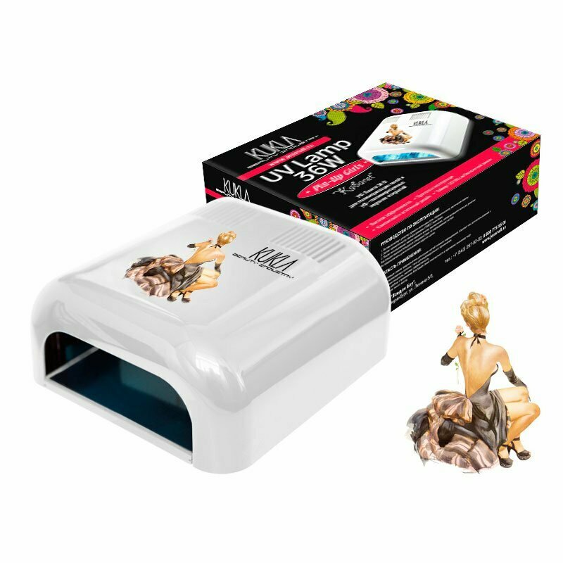 Jessnail Лампа для сушки геля, гель-лака, акрила УФ 36Вт. (4шт * 9ват.) Exclusive Collection "Kabaret" Эксклюзив Кабаре