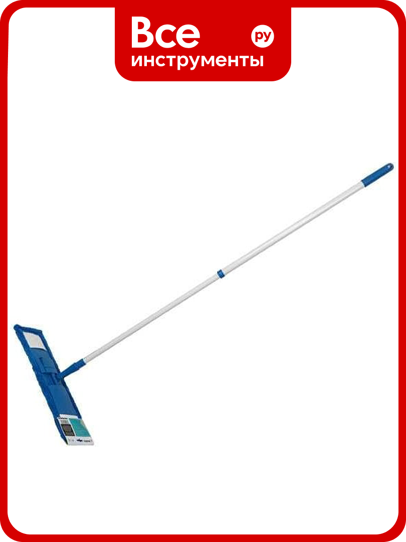 Швабра для пола PERFECTO LINEA с насадкой из микрофибры, синяя 43-392012