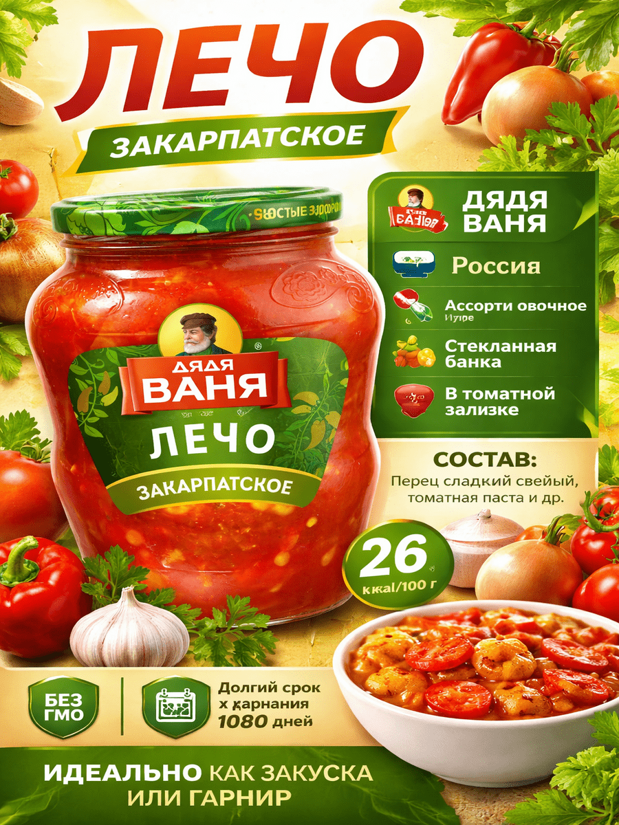Лечо Дядя Ваня Закарпатское, 680г
