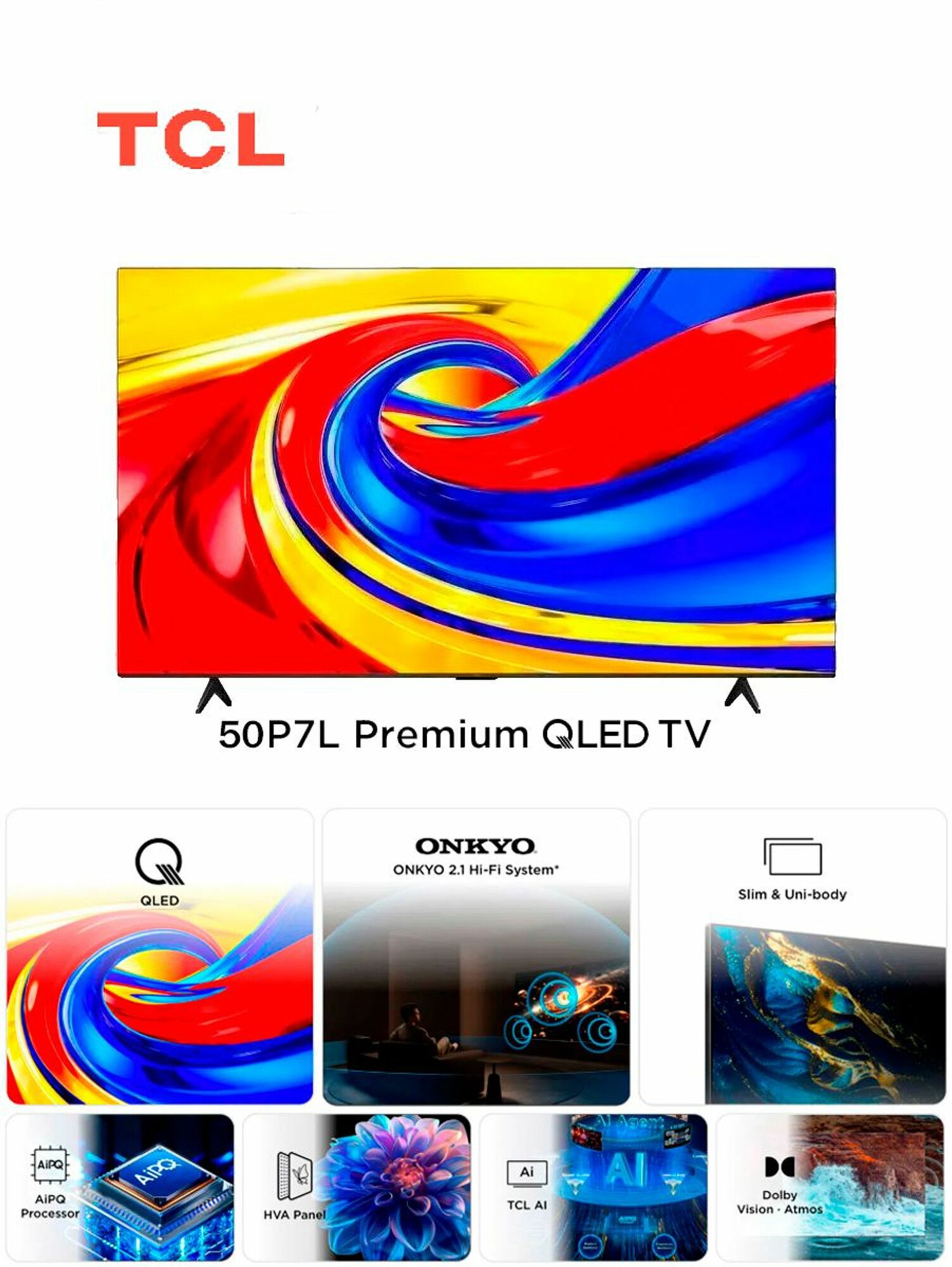 Телевизор TCL 50P7L