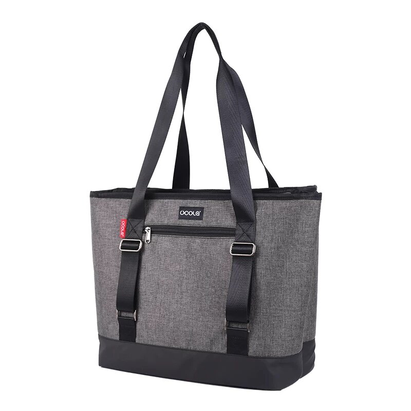 24-часовая изолированная сумка для охлаждения на 24 банки, ионный серый цвет - идеально для походов, рыбалки и пеших