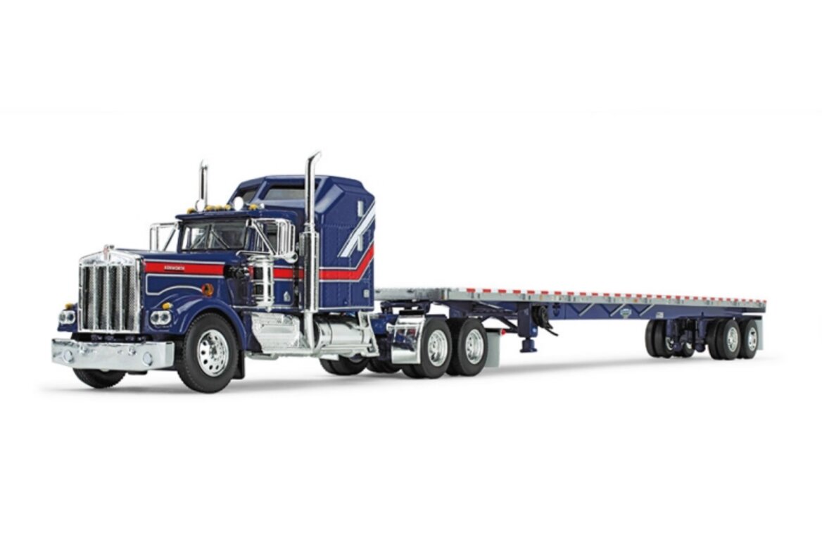 DCP 1:64 Модель грузовика Kenworth W900A AE с прицепом, металлическая коллекционная модель
