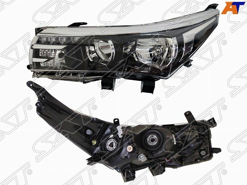 Фара SAT ST-212-11Y1L-LDEM2 Toyota Corolla E180 12-16 слева/ Галоген/ ДХО/ С электрокорректором