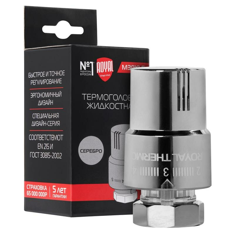 Термоголовка жидкостная М30х1.5 хром Royal Thermo НС-1488976