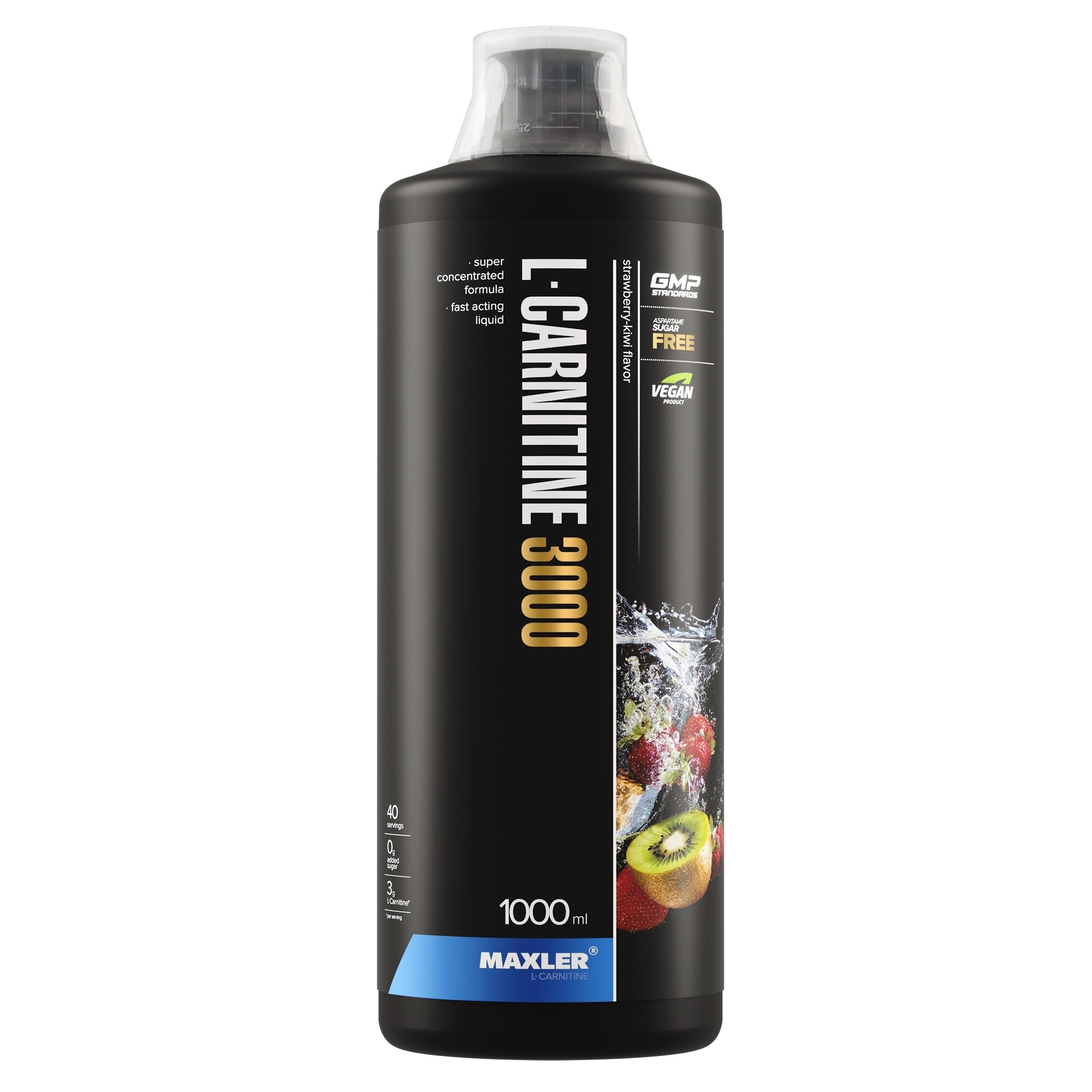 Л Карнитин жидкий Жиросжигатель L-Carnitine 3000 1000 мл (Maxler) Клубника-киви