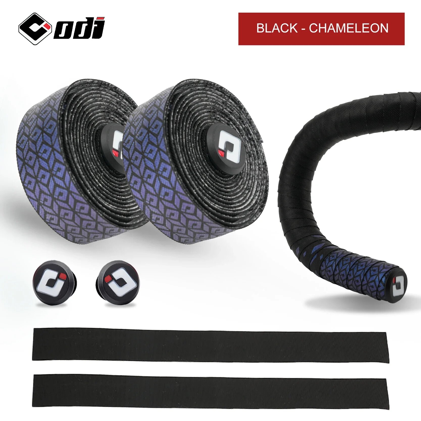 Велосипедная лента руля ODI HT88 PU/EVA Черный, 88 Black - Chameleon