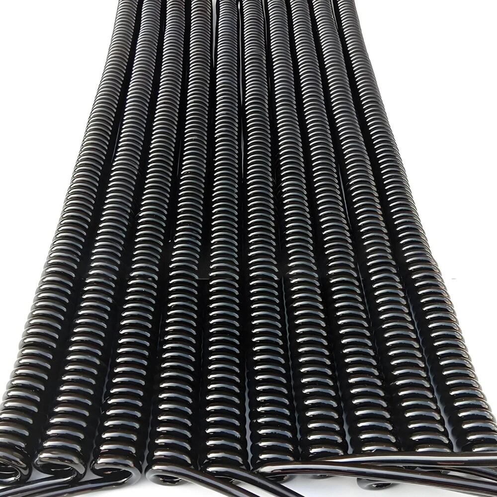 Пружинный провод Yugozra 24 AWG, черный, 7-жильный Stretch 1.25 Meters