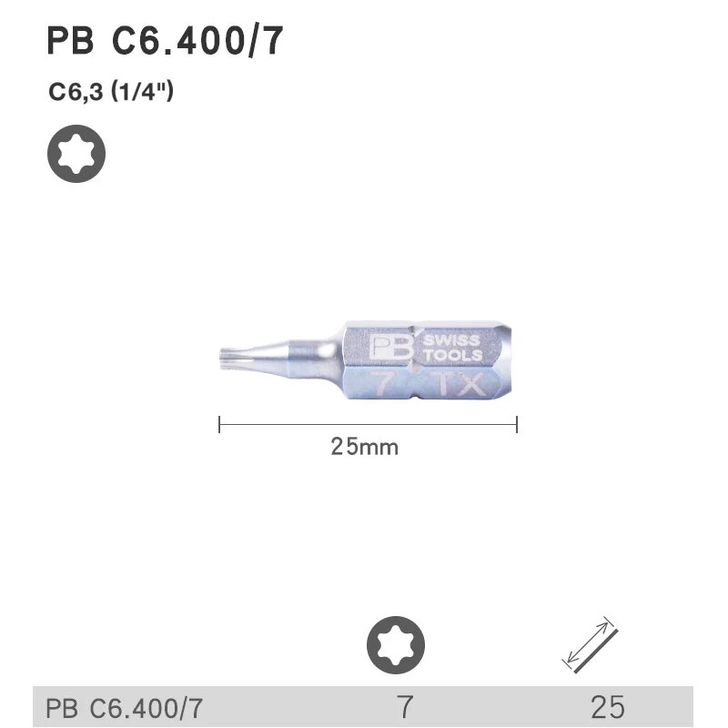 Отвертка Torx PB C6.400/7 1/4" 25мм