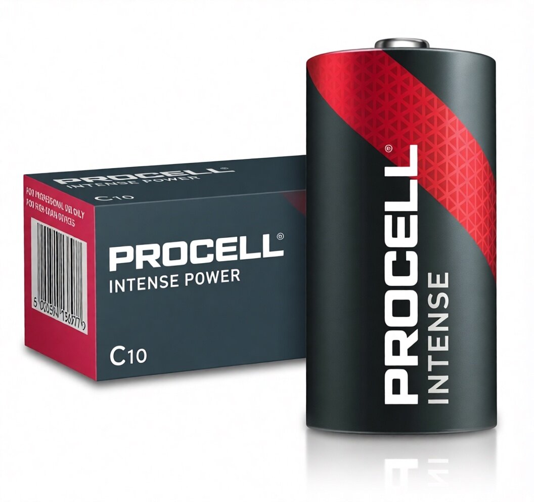 Батарейка DURACELL C PROCELL Intense (LR14), 50 шт. (5 блистеров по 10 шт.)