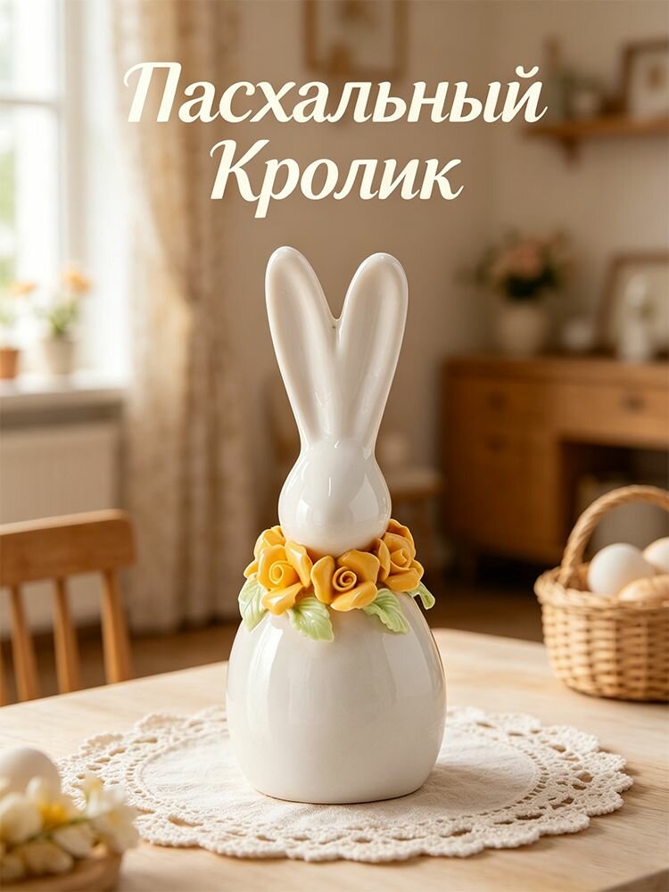 Керамические зайцы-пасхальные настольные фигурки декор для интерьера керамические зайцы пасхальные фигурки настольный декор декор для интерьера