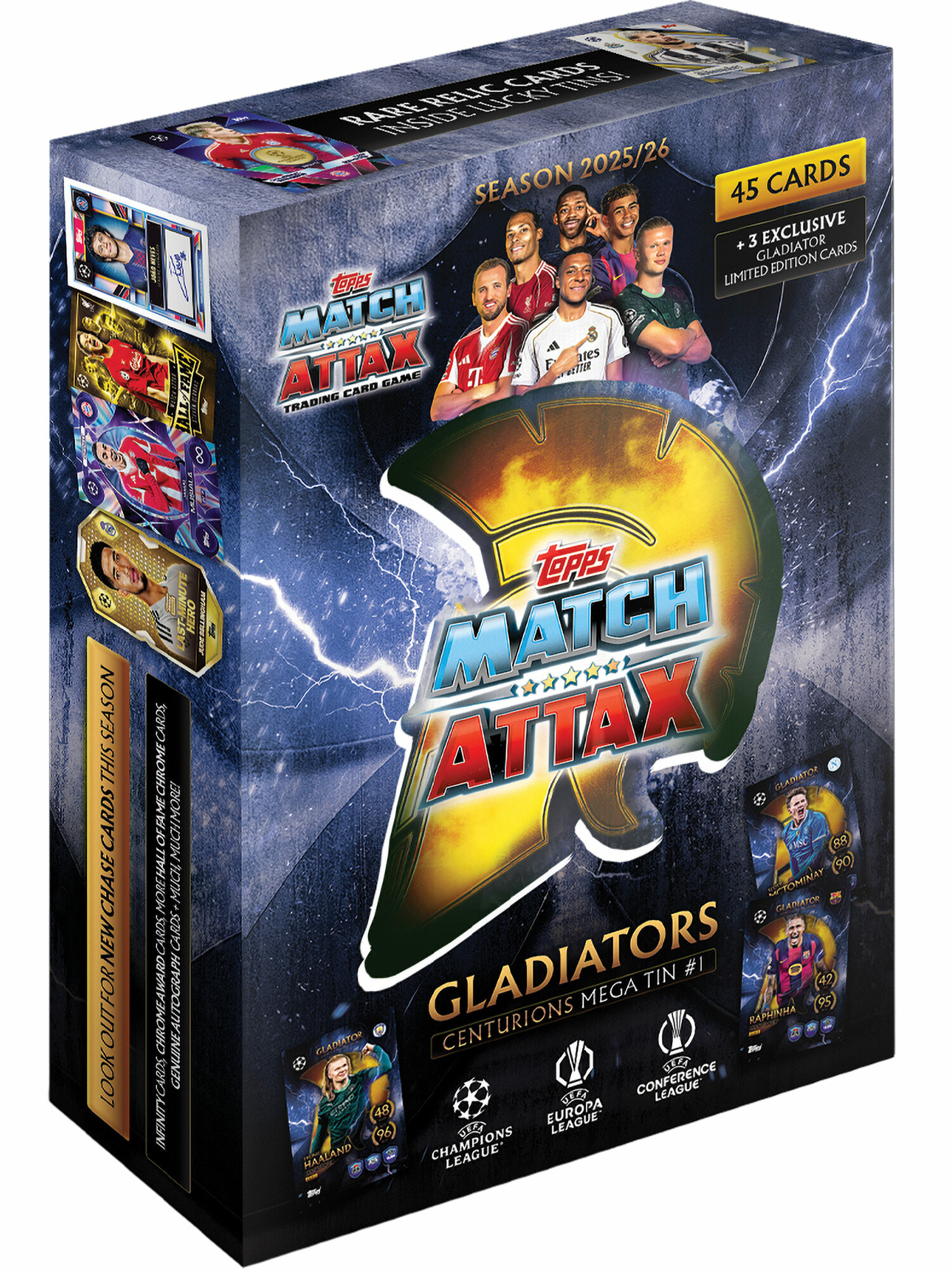 Карточки коллекционные TOPPS Match Attax UEFA Champions League 2025-26, Gladiators Centurions Mega Tin #1