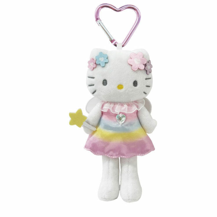 Санрио NIC Long Leg Heisei Ангел Черная кожа Kitty Куклы Плюшевый Украшение 14,7 см Длина тела 14.7cm