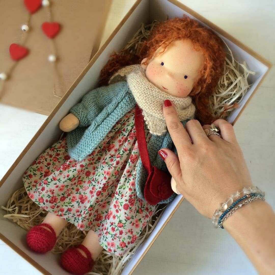Хлопковая кукла Вальдорфская кукла кукла Waldorfdoll мини кукла ручной работы DIY Вальдорф