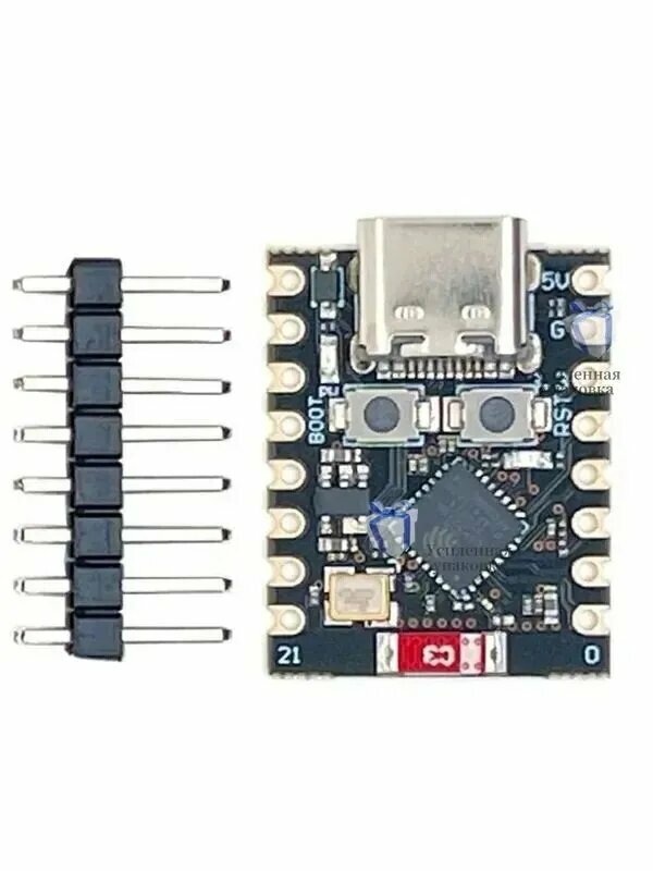 Миниатюрная плата ESP32-C3 с Wi-Fi и Bluetooth для IoT проектов