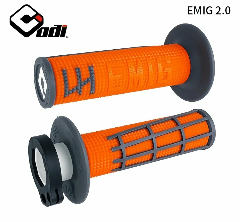 Ручки руля (грипсы) для питбайка, мопеда, скутера, мотоцикла ODI Emig 2.0 V2 Lock On MX Grips