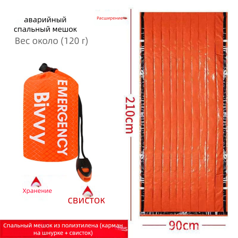 Туристическое спасательное термоодеяло.210*90cm